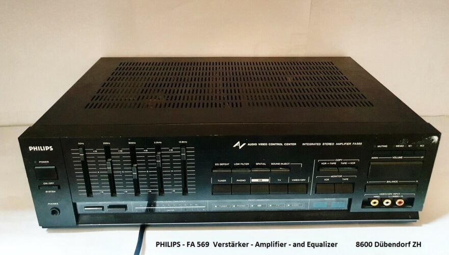 Philips Amplifier – Verstärker FA 569 and Equalizer – Vendino.ch